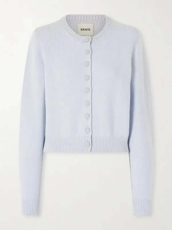 Khaite Everheart Cashmere Cardigan - Blue