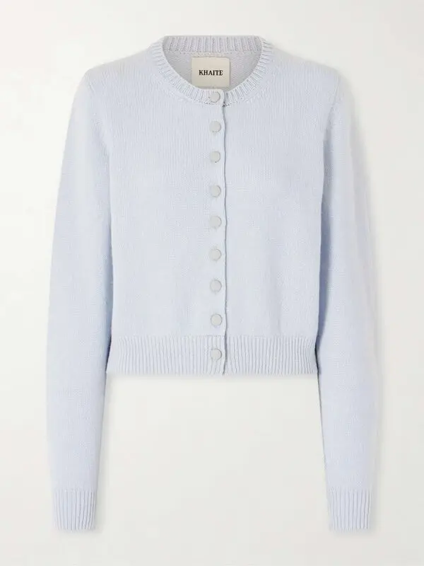 Khaite Everheart Cashmere Cardigan - Light Blue