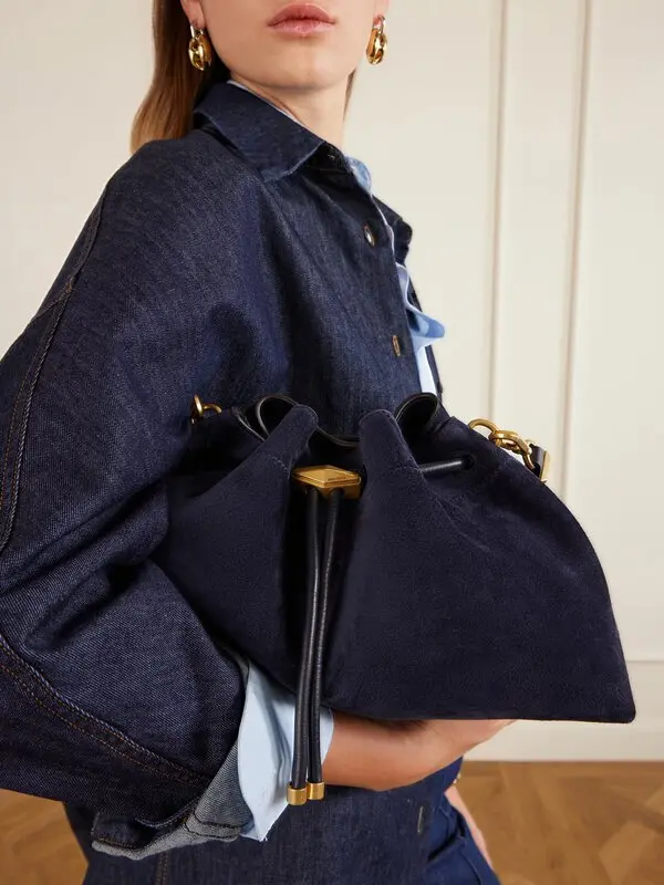 JIMMY CHOO Cinch Medium Suede Shoulder Bag