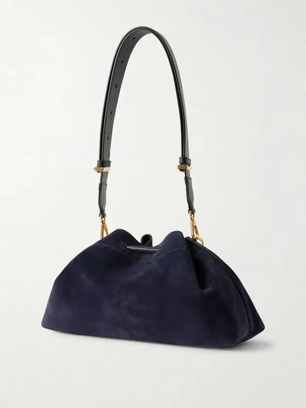 JIMMY CHOO Cinch Medium Suede Shoulder Bag