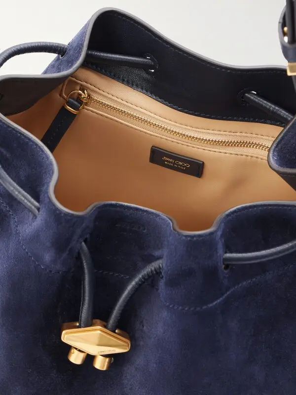 JIMMY CHOO Cinch Medium Suede Shoulder Bag
