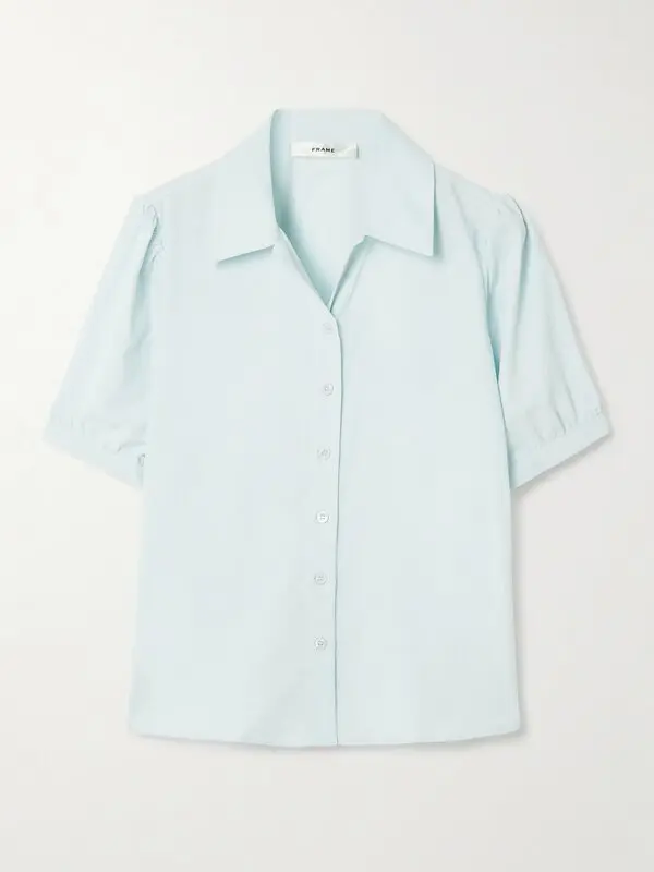 FRAME Cotton-corduroy Blouse - Blue
