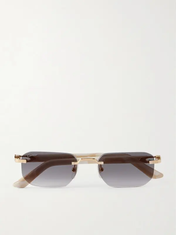 Cartier Signature C Rimless Sunglasses - Gold