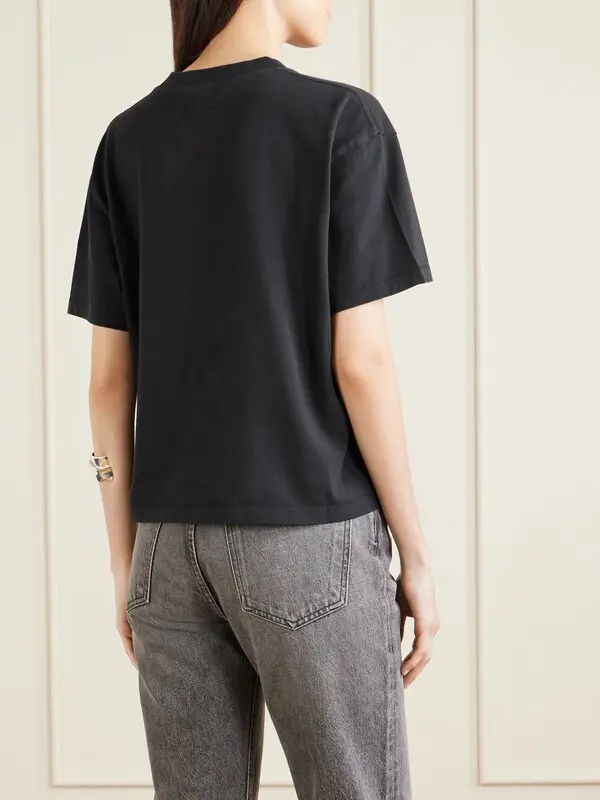ANINE BING Walker Printed Cotton-jersey T-shirt
