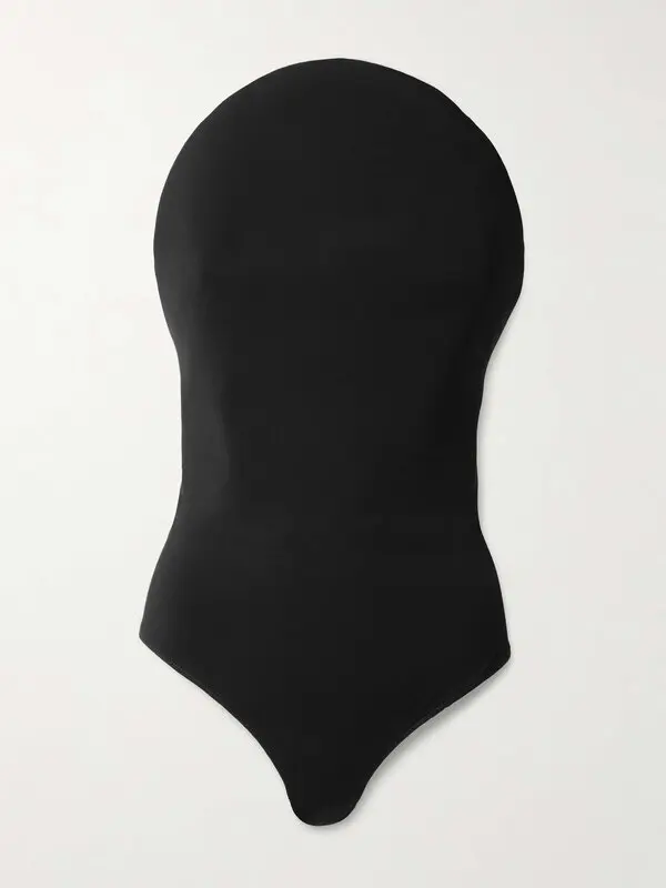 Alaïa Strapless Jersey Bodysuit - Black