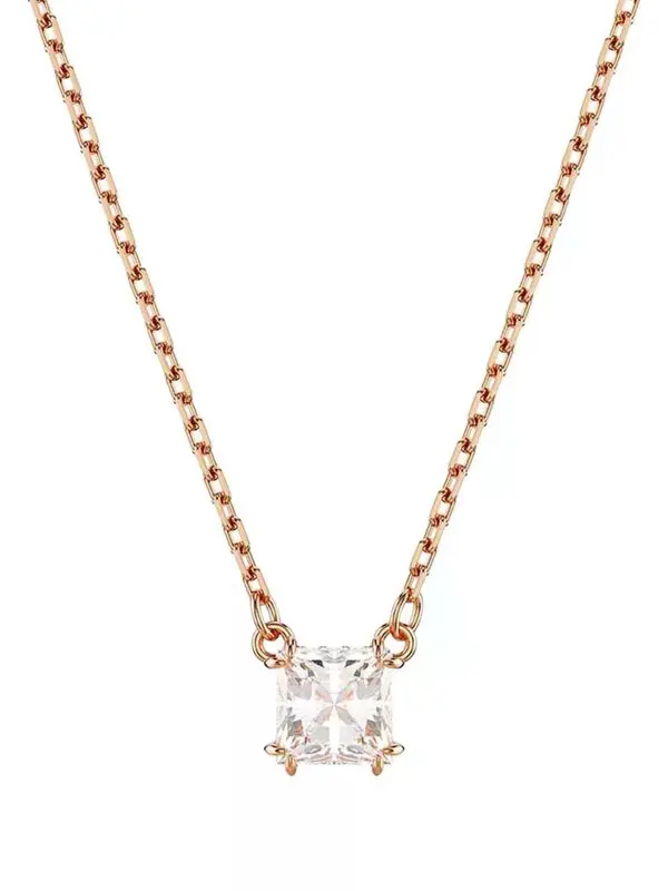 SWAROVSKI Stilla Square-pendant Necklace - Pink