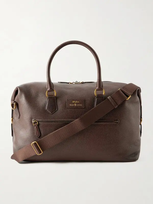 Polo Ralph Lauren Pebble-grain Leather Duffle Bag - Brown