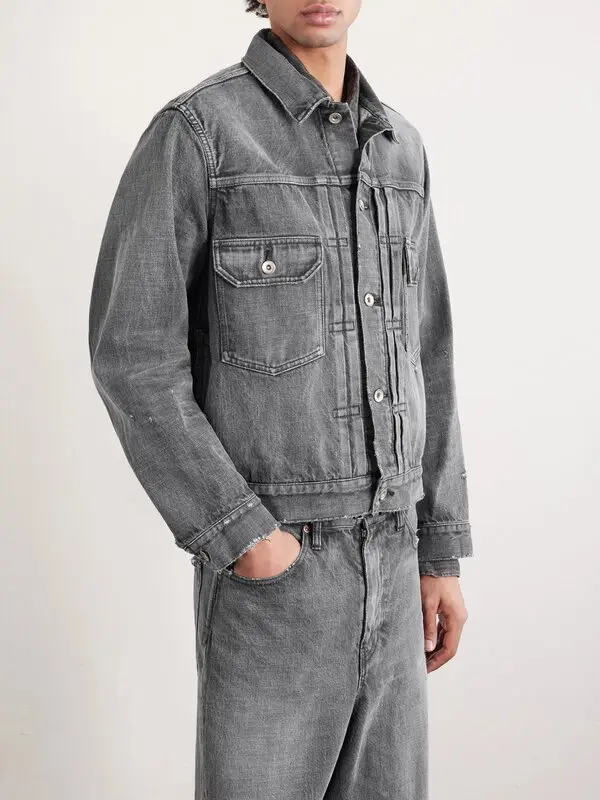 Sacai Beyondexx Distressed Denim Jacket