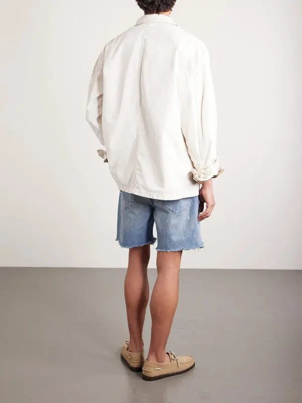 Polo Ralph Lauren Wide-leg Distressed Denim Shorts