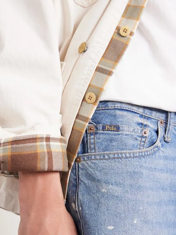 Polo Ralph Lauren Wide-leg Distressed Denim Shorts