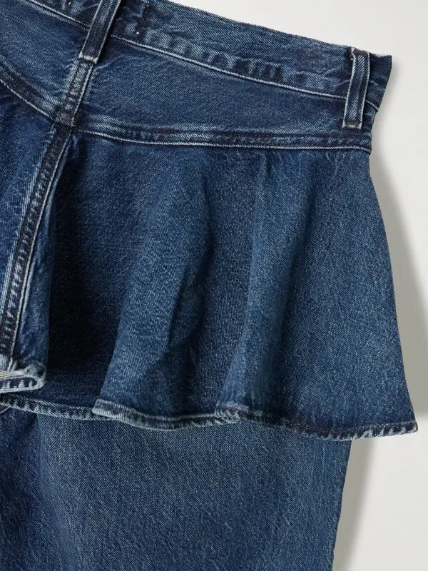 AGOLDE Peplum High-rise Barrel-leg Jeans - Blue