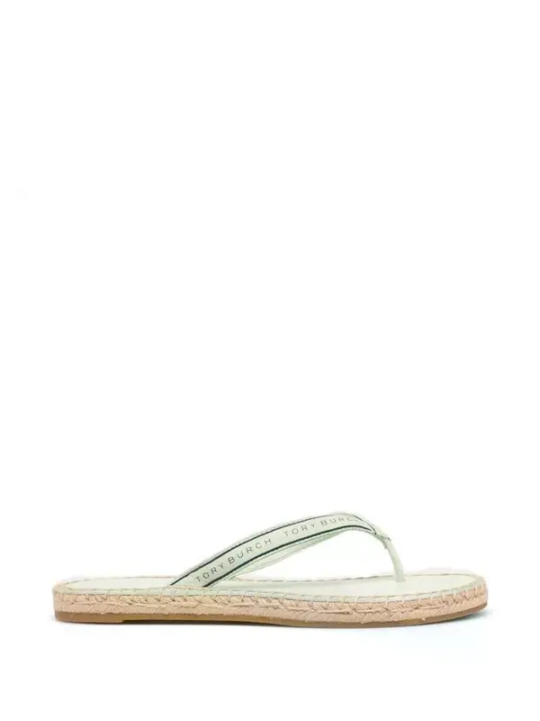 Tory Burch Logo-detail Espadrilles - Green