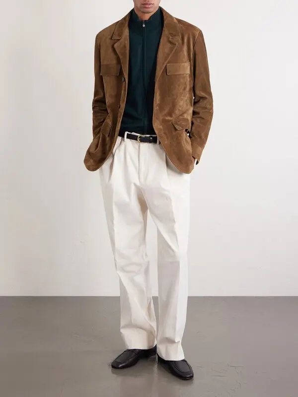 PIACENZA CASHMERE 1733 Slim-fit Virgin Wool Zip-up Cardigan - Green