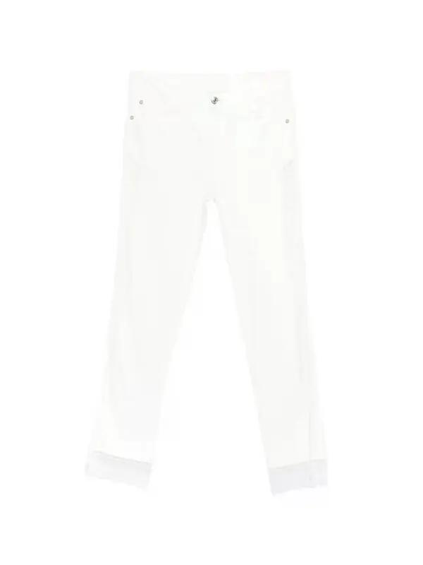 Ermanno Scervino Lace-trim Jeans - White