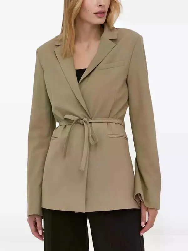 SAMSOE SAMSOE Tie-waist Blazer - Green