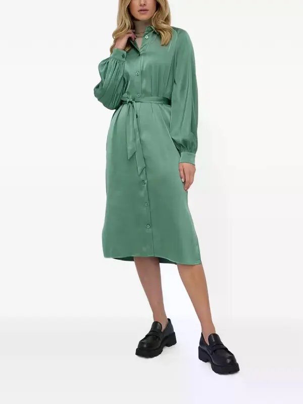 SAMSOE SAMSOE Belted Midi Shirt Dress