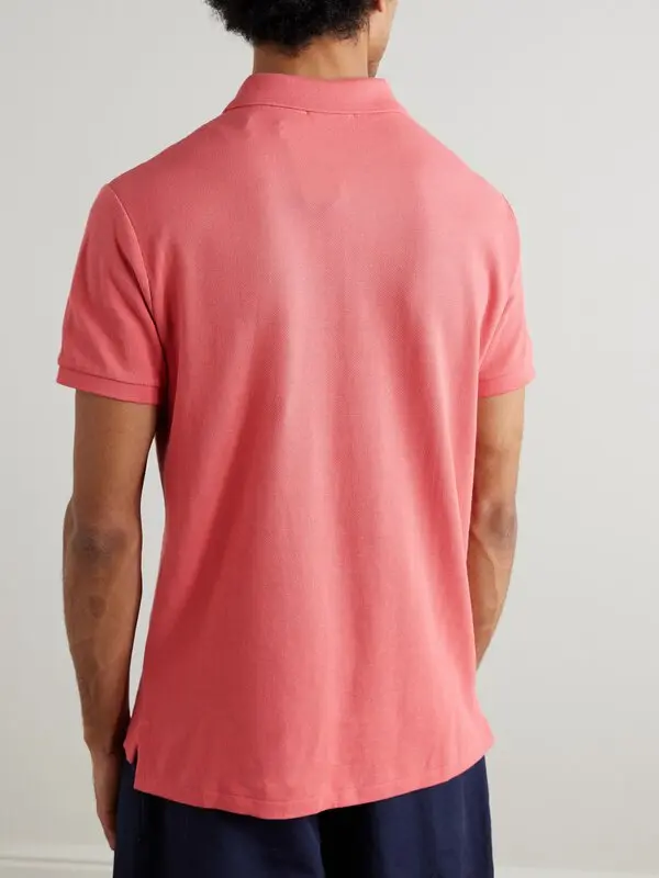 Polo Ralph Lauren Logo-embroidered Cotton-piqué Polo Shirt - Red