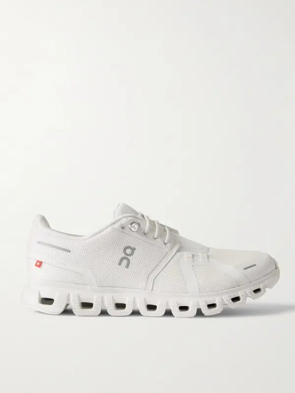 On Cloud 6 Rubber-trimmed Mesh Slip- Sneakers - White