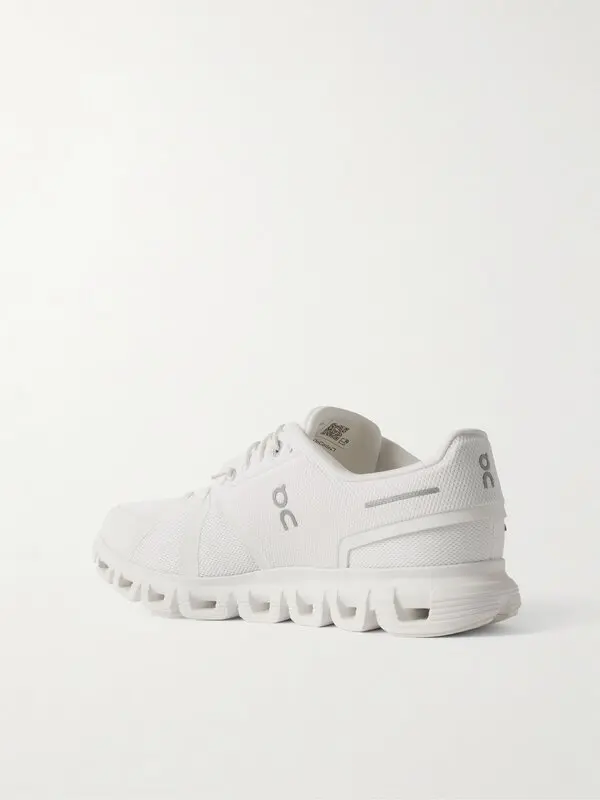 On Cloud 6 Rubber-trimmed Mesh Slip- Sneakers - White