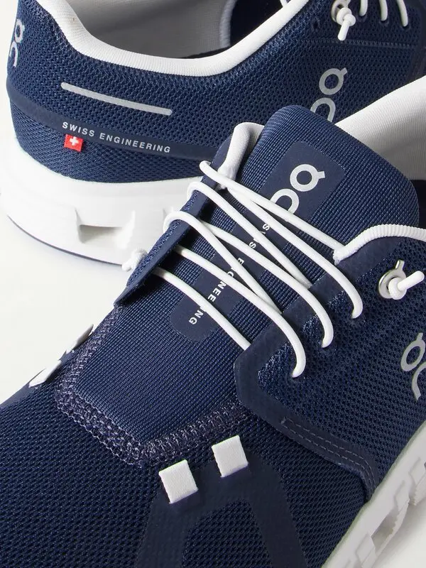 On Cloud 6 Rubber-trimmed Mesh Slip- Sneakers - Blue