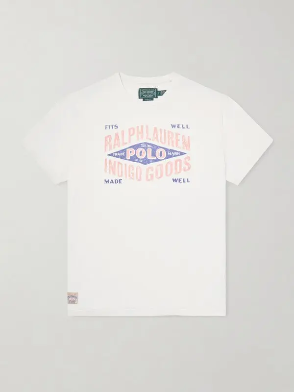 Polo Ralph Lauren Printed Cotton-jersey T-shirt - White