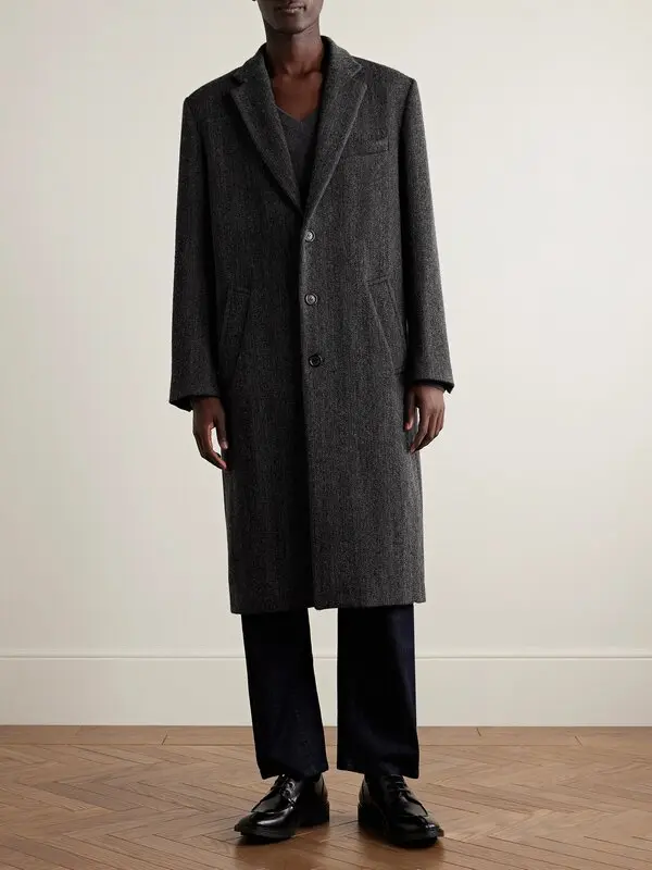 NILI LOTAN Eros Herringbone Tailored Coat