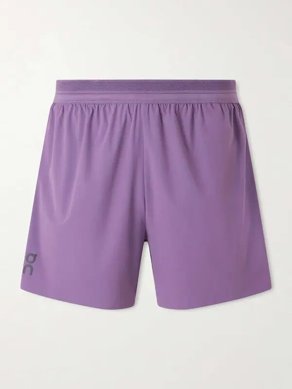 On 5" Performance Straight-leg Stretch Recycled-shell Running Shorts - Purple