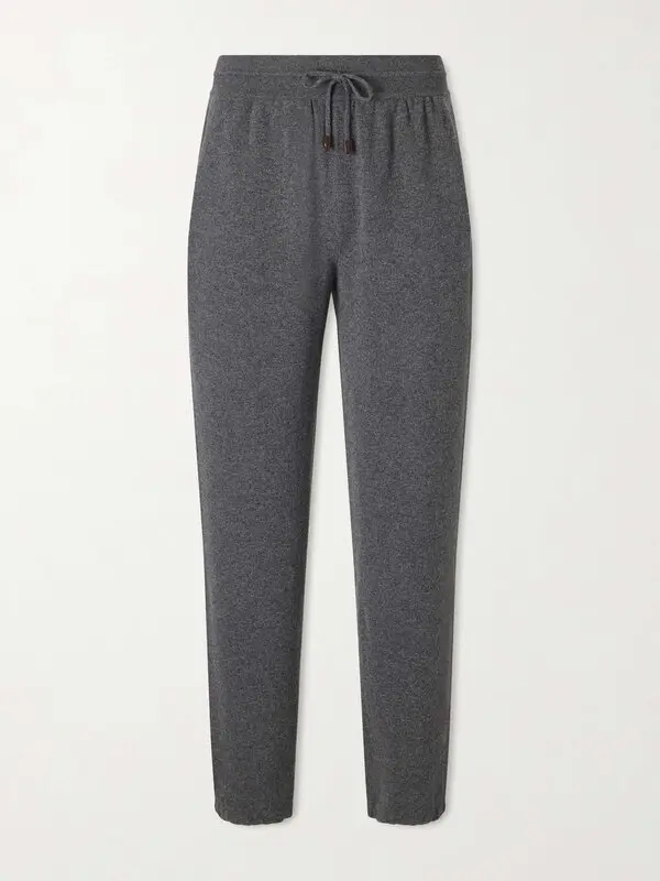Loro Piana Merano Tapered Cashmere Trousers - Gray