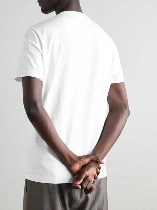 Moncler Logo-flocked Appliquéd Cotton-jersey T-shirt