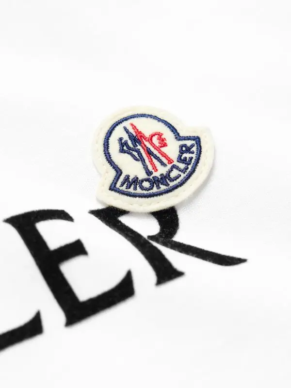 Moncler Logo-flocked Appliquéd Cotton-jersey T-shirt