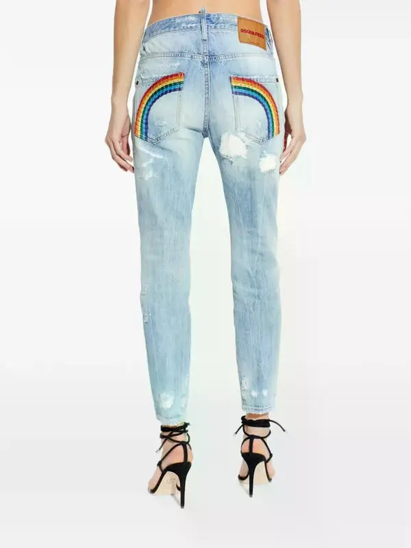 Dsquared2 Distressed Rainbow Trousers
