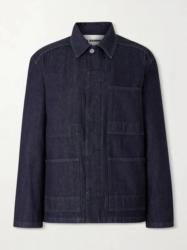 JIL SANDER Denim Blouson Jacket - Blue