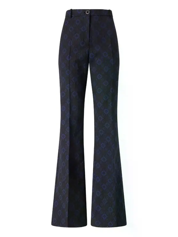 Pinko Geometric-print Trousers - Black