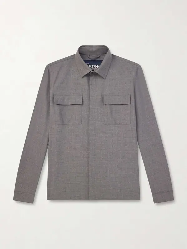 Herno Wool-blend Overshirt - Gray