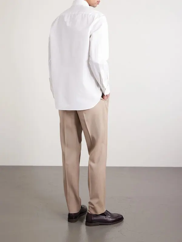 LARDINI Naven Cotton And Silk-blend Shirt