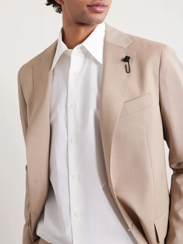 LARDINI Naven Cotton And Silk-blend Shirt