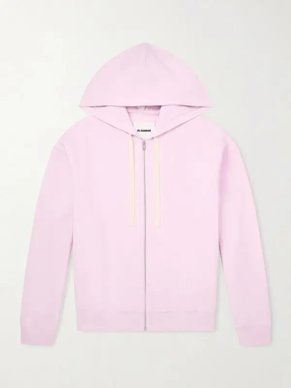 JIL SANDER Cotton-jersey Zip-up Hoodie