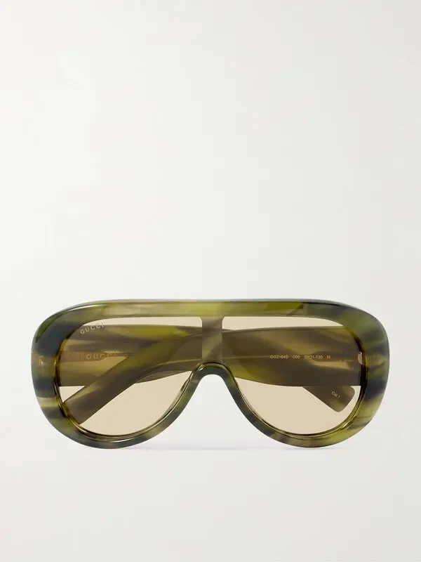 Gucci Aviator-style Acetate Sunglasses - Green