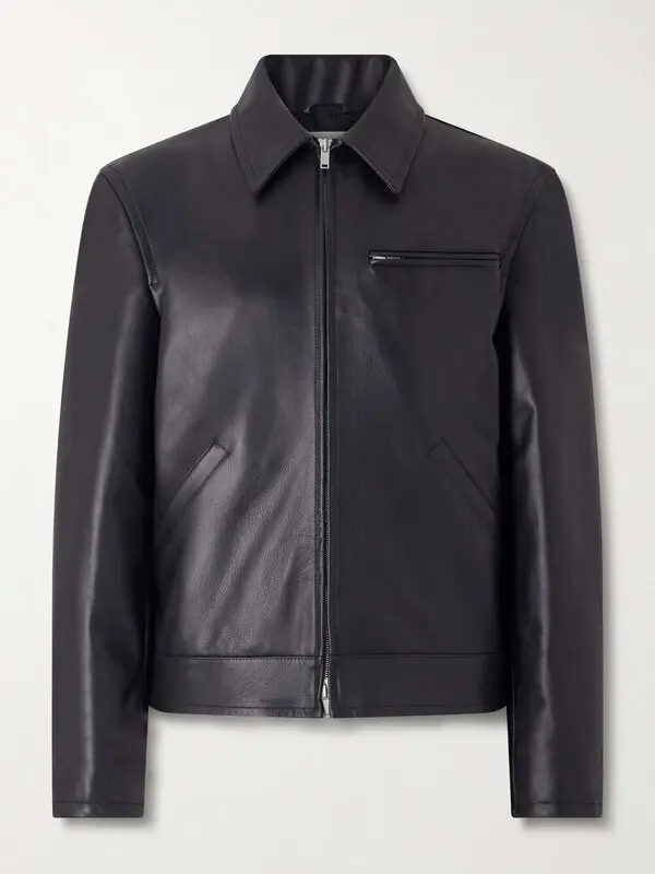 JIL SANDER Leather Blouson Jacket