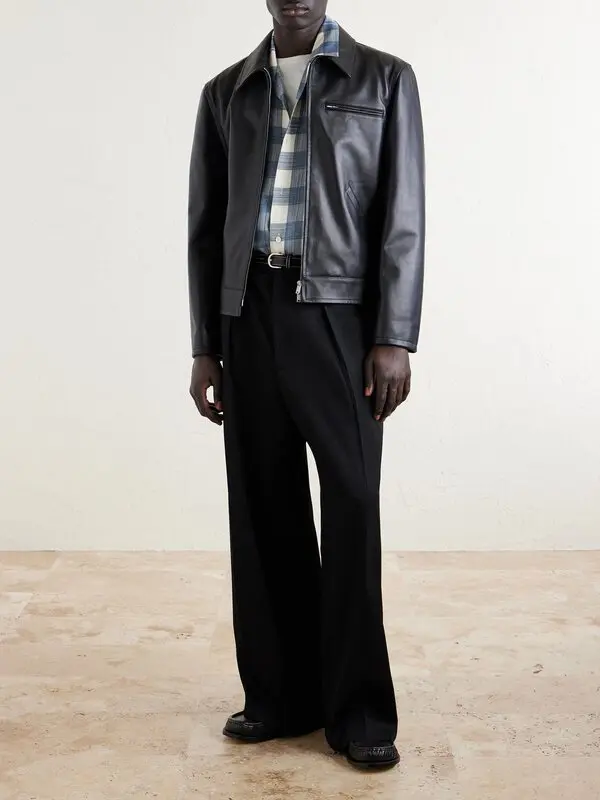 JIL SANDER Leather Blouson Jacket