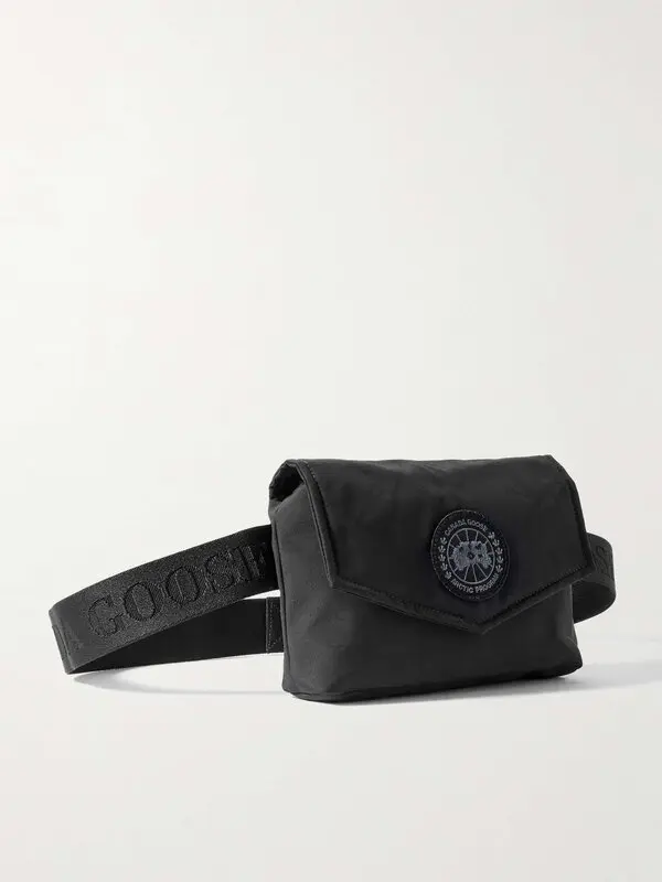 Canada Goose Logo-appliquéd Shell Belt Bag - Black
