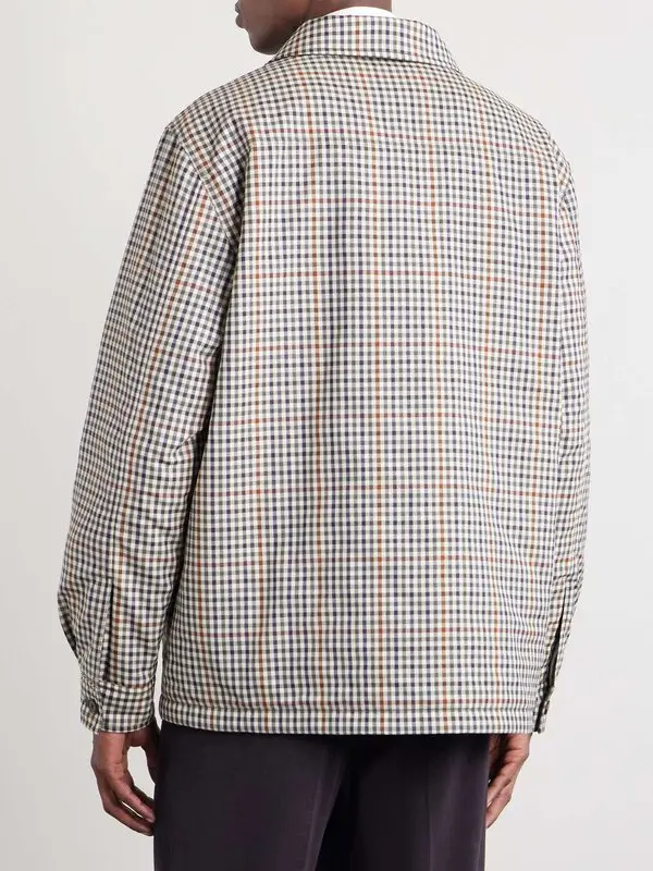 Dunhill Reversible Padded Checked Wool Overshirt