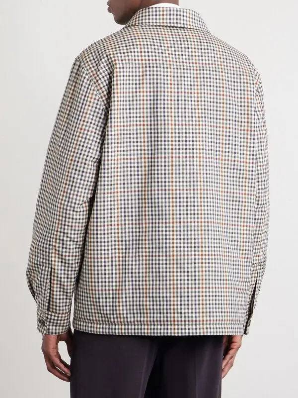 Dunhill Reversible Padded Checked Wool Overshirt