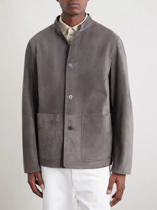 Dunhill Suede Jacket - Gray