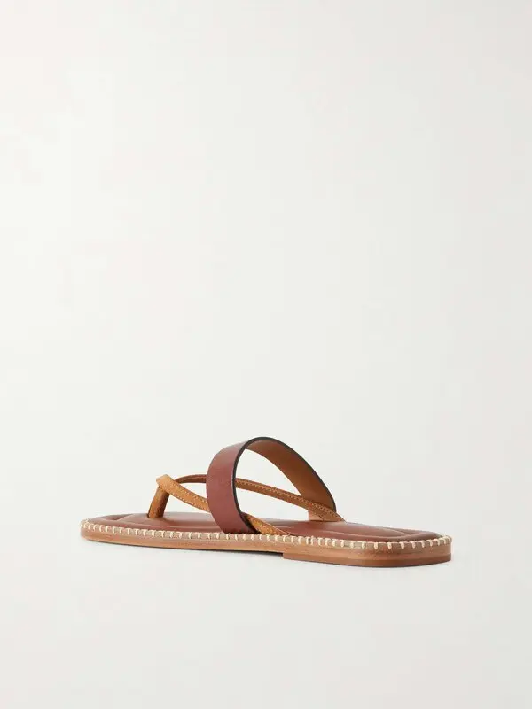 Dries Van Noten Leather And Suede Sandals