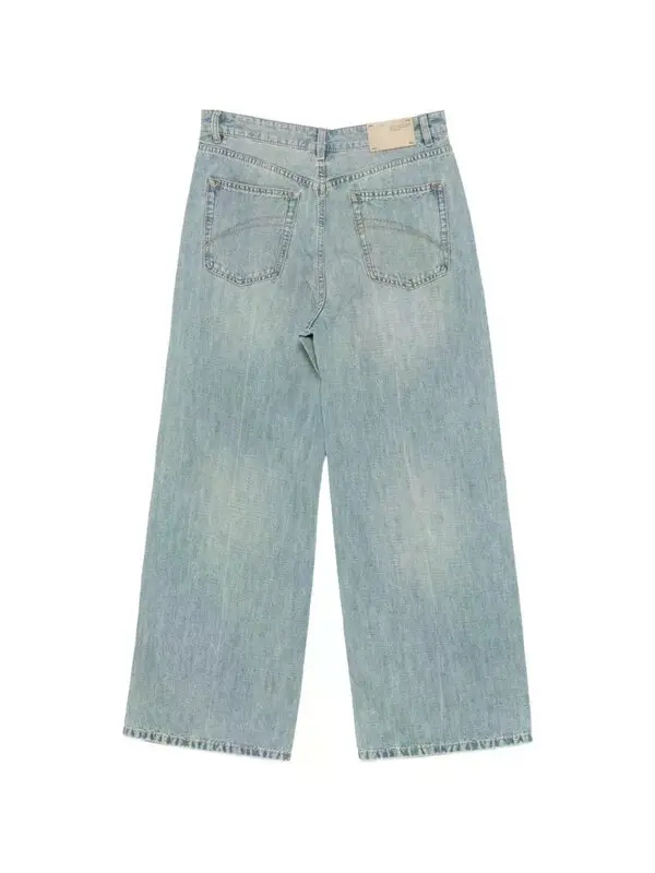 JNBY Pin-embellished Wide-leg Jeans - Blue