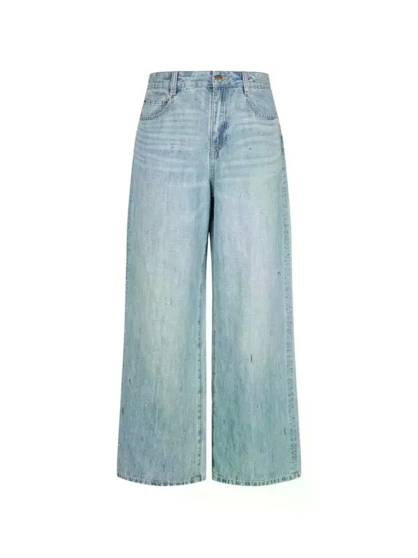 JNBY Pin-embellished Wide-leg Jeans - Blue