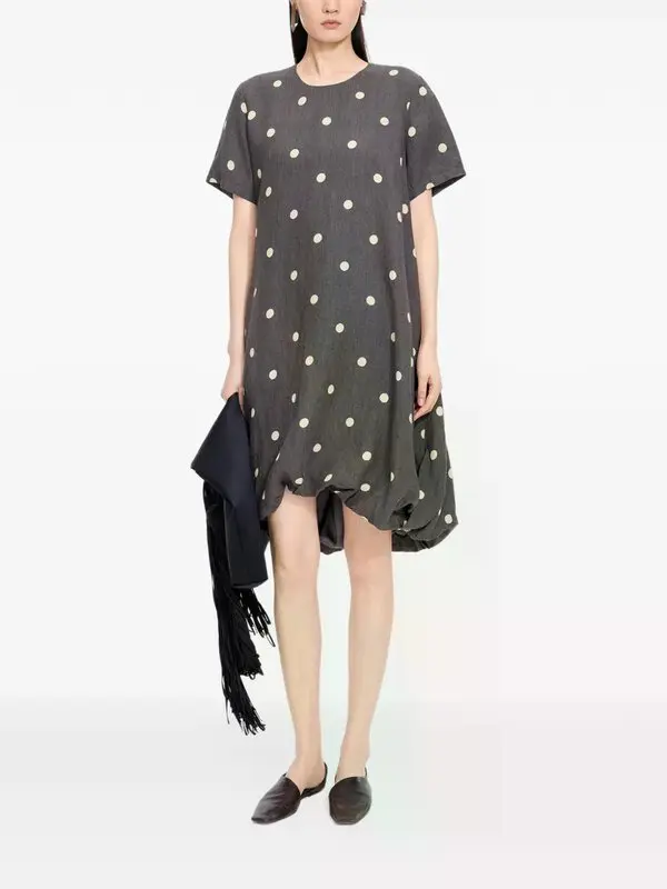JNBY Polka-dot Mini Dress - Brown