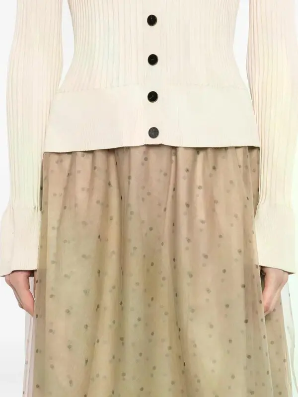 JNBY Polka-dot Midi Skirt - Neutrals