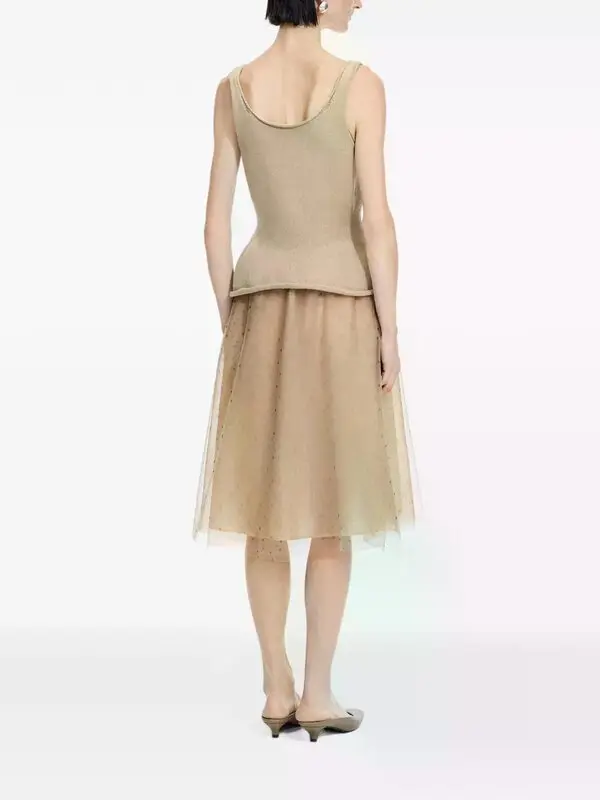 JNBY Polka-dot Midi Skirt - Neutrals